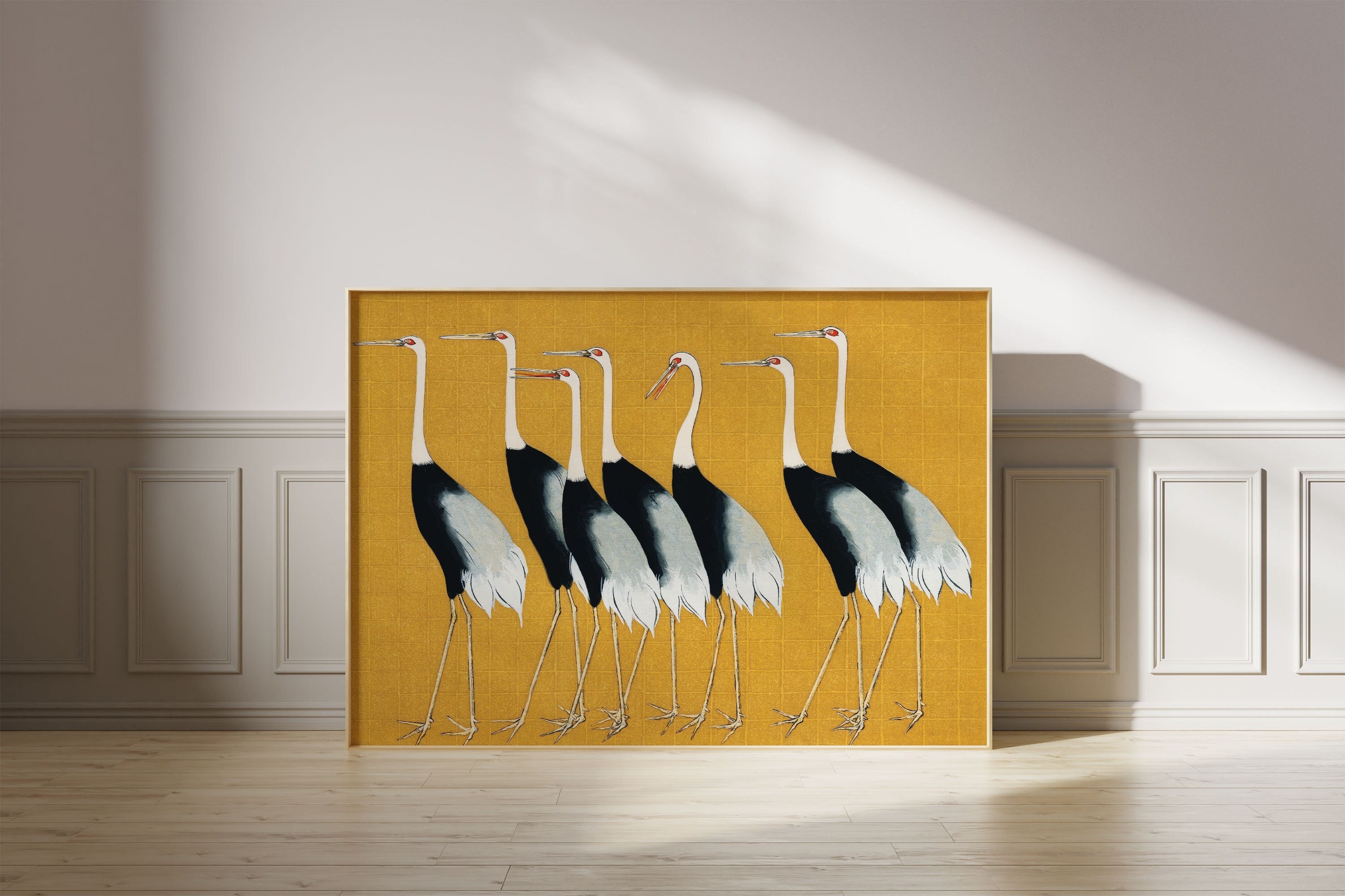 Ogata Korin Japanese Red Crown Crane Print: Vintage Wall Art (digital ...