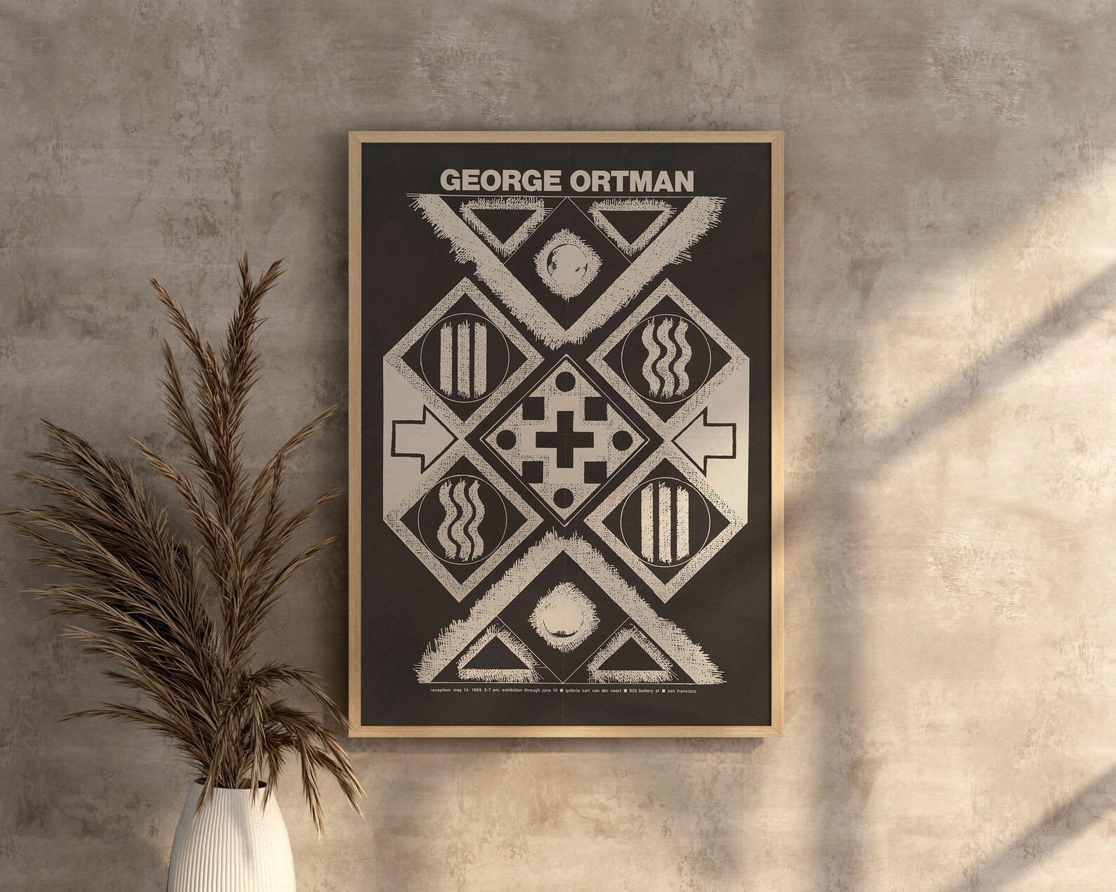 1969 George Ortman Printable Exhibition Poster Mid Century Modern ...