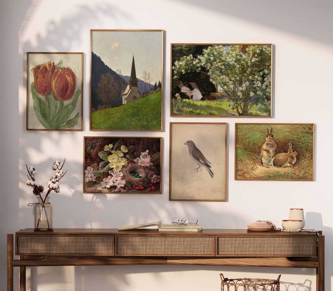 Vintage Spring Gallery Set of 6 | Vintage Easter Printable Art ...