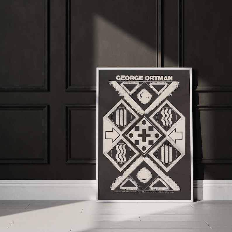 1969 George Ortman Printable Exhibition Poster Mid Century Modern ...