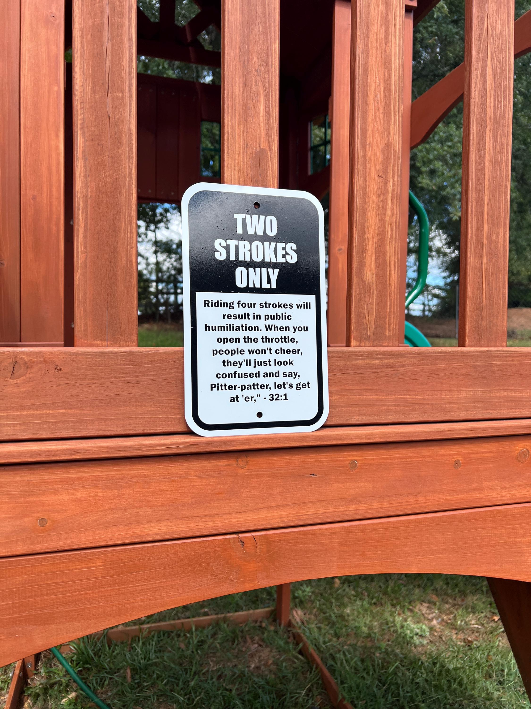 Funny Two Strokes Only Sign - Etsy