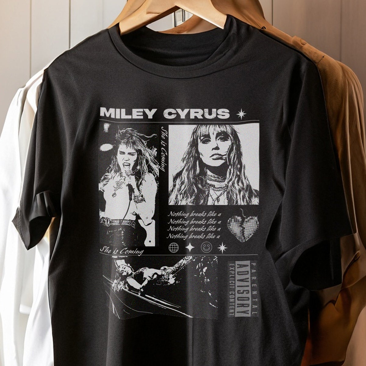 Miley Cyrus T-shirt Miley Cyrus Graphic T-shirt Brutalist - Etsy