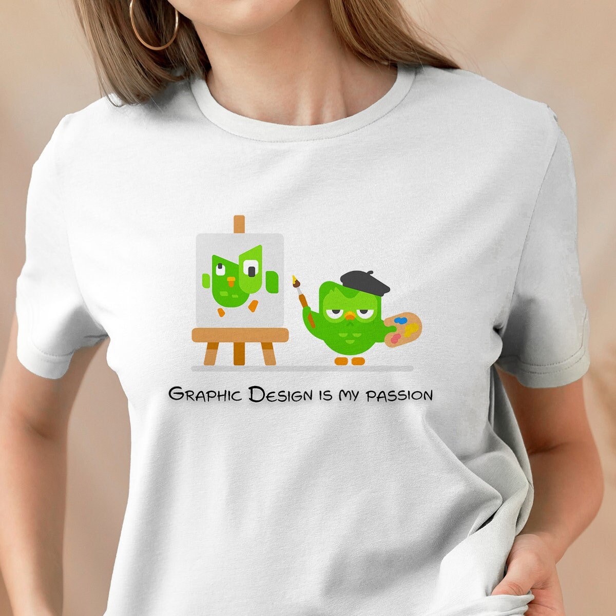 Duolingo Designer Graphic T-shirt. Duolingo Inspired Design Featuring ...