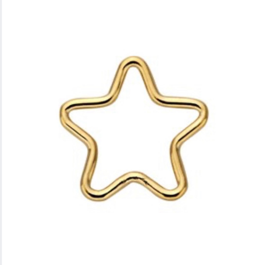 Yellow Gold-filled Star Connector Link, Star Charm - Etsy