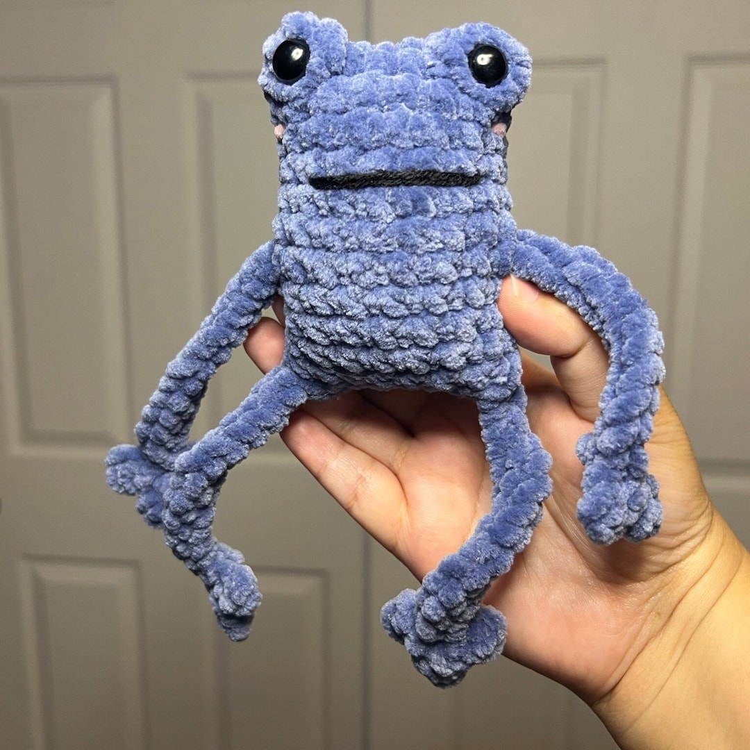 Customizable Crochet Leggy Frog Plush | Choose Your Color Plushie ...