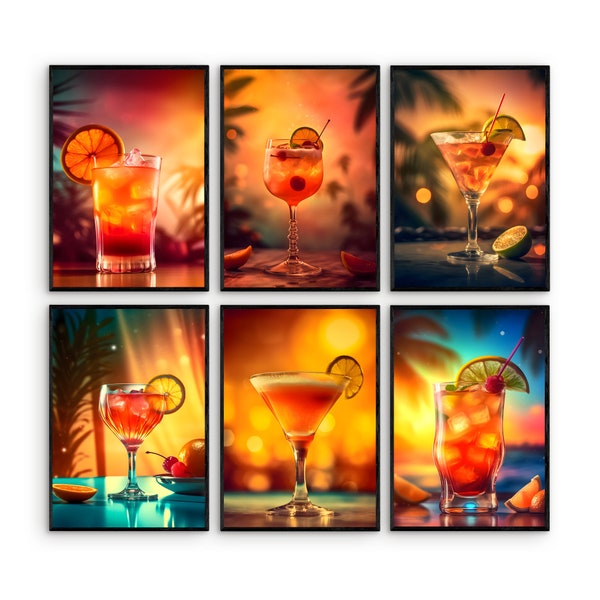 Cocktail Print - Etsy