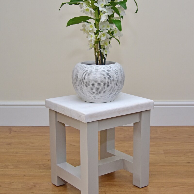 Square Painted Stool - Etsy UK
