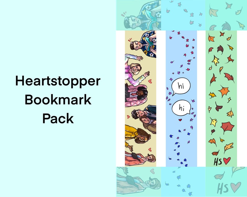 Heartstopper Art Digital Bundle Bookmarks Art Print Wall Decoration ...
