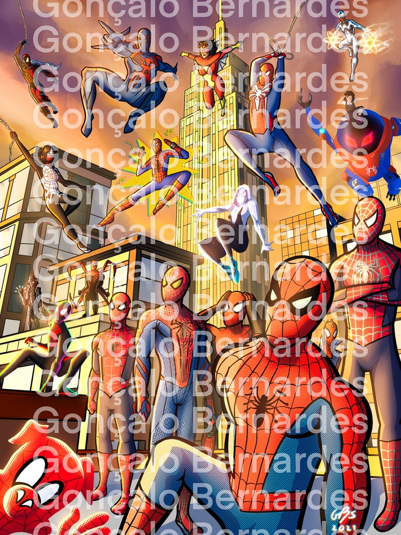 Printable Spider-verse Unleashed Poster Marvel Superhero Art Print ...