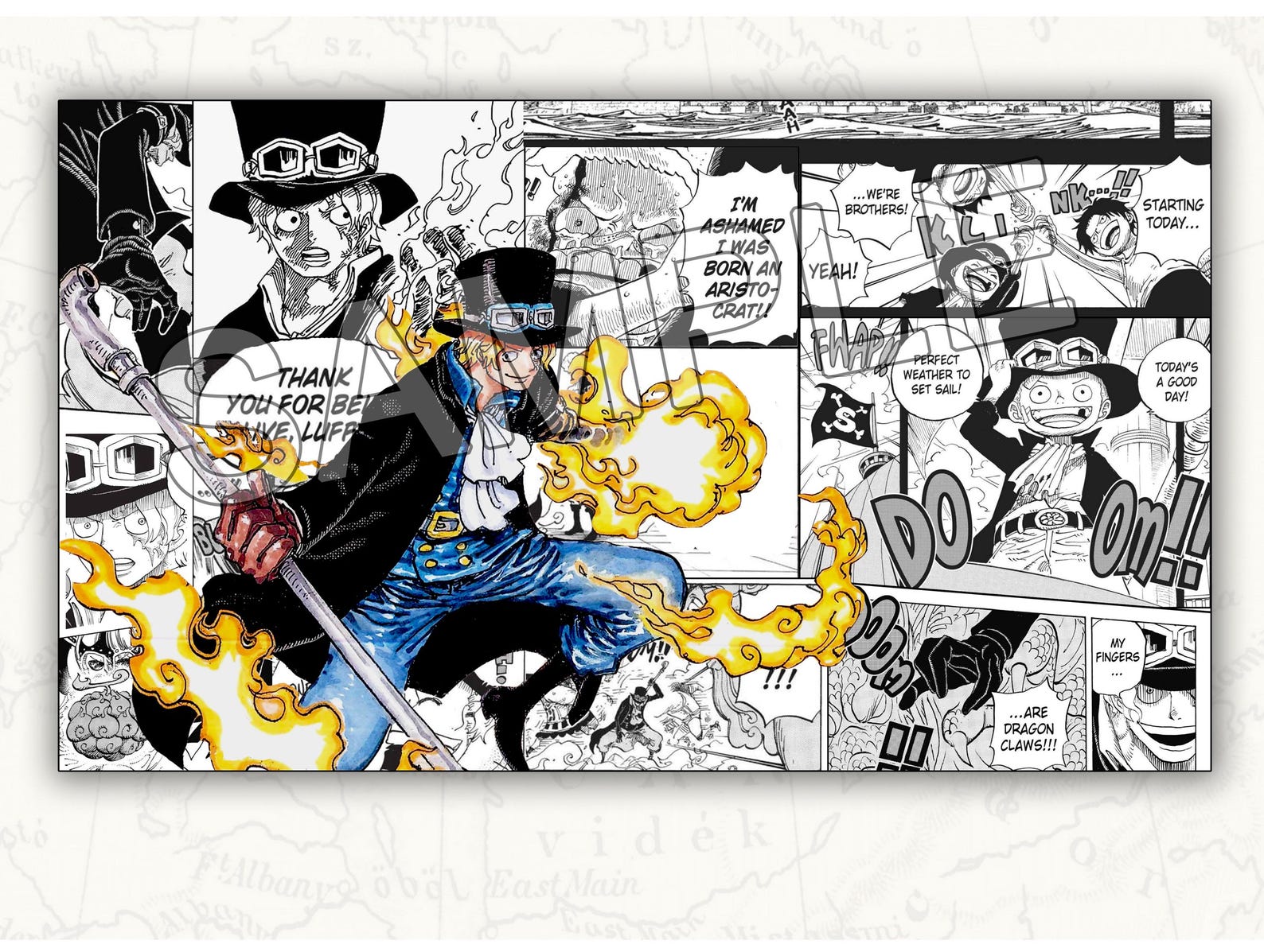 Playmat Sabo Manga HD TCG One Piece Card Game - Etsy France