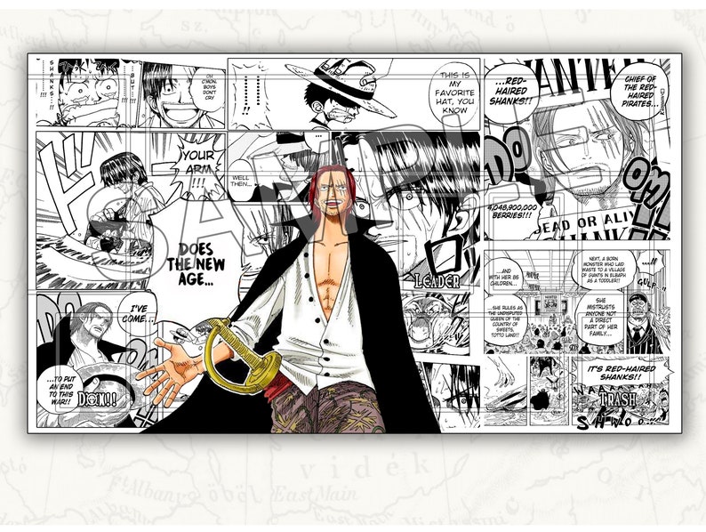 Playmat SHANKS Manga HD TCG One Piece Card Game - Etsy UK