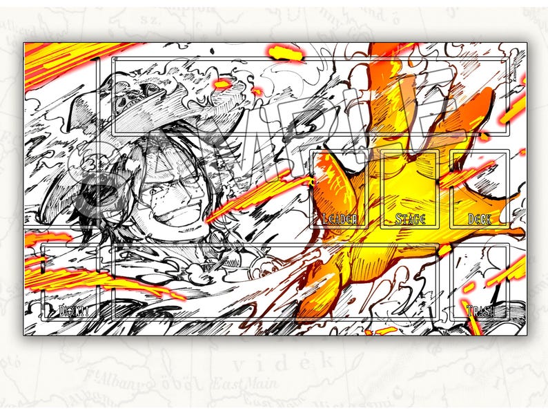 Playmat – Custom Design With Card Zones for One Piece & Dragon Ball ...