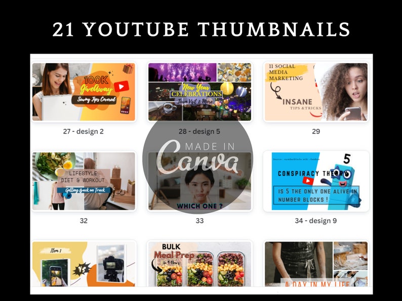 Youtube Thumbnail Templates | Minimalist Youtube Thumbnail Templates ...