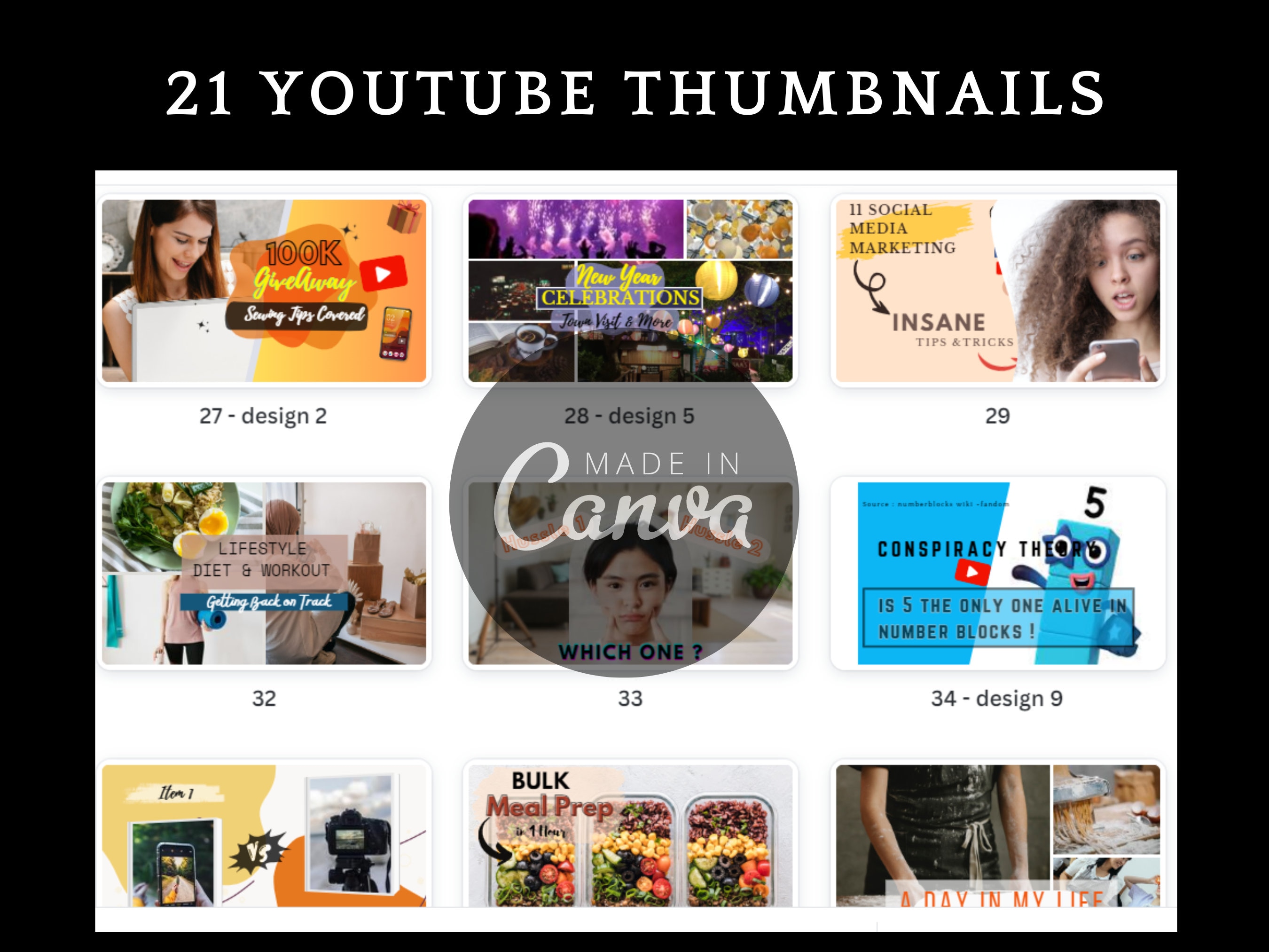 Youtube Thumbnail Templates | Minimalist Youtube Thumbnail Templates ...
