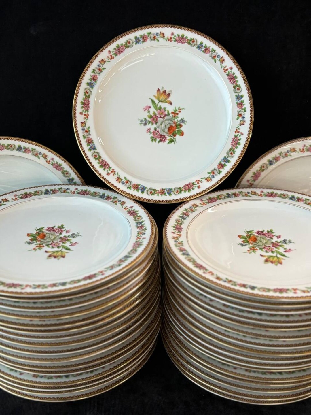 Raynaud Limoges Porcelain Plates With Floral Watercolor - Etsy