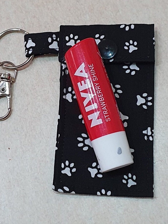 Paw Print Chapstick Holder, Lip Balm Holder, Poo Bag Holder, Money ...