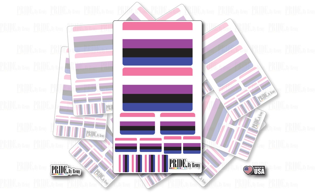 Sheet of Genderfluid Stickers Decal Weather Resistant UV - Etsy