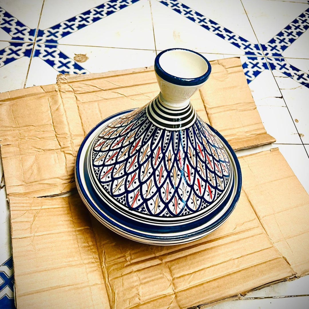 Moroccan Large Tagine Hand-painted Pottery Tajine Handmade Tajine ...