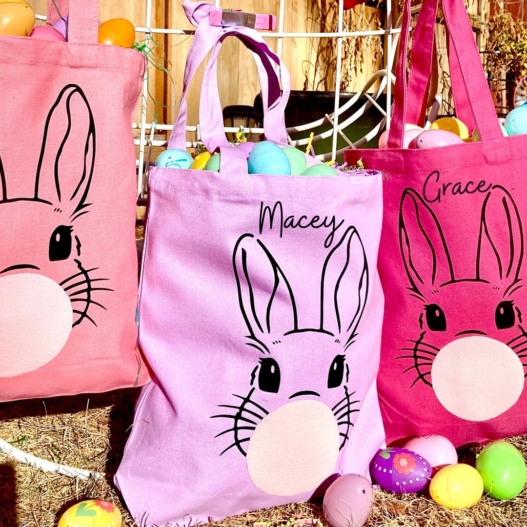 Personalized Easter Basket for Kids Easter Tote Bag Customized Easter ...