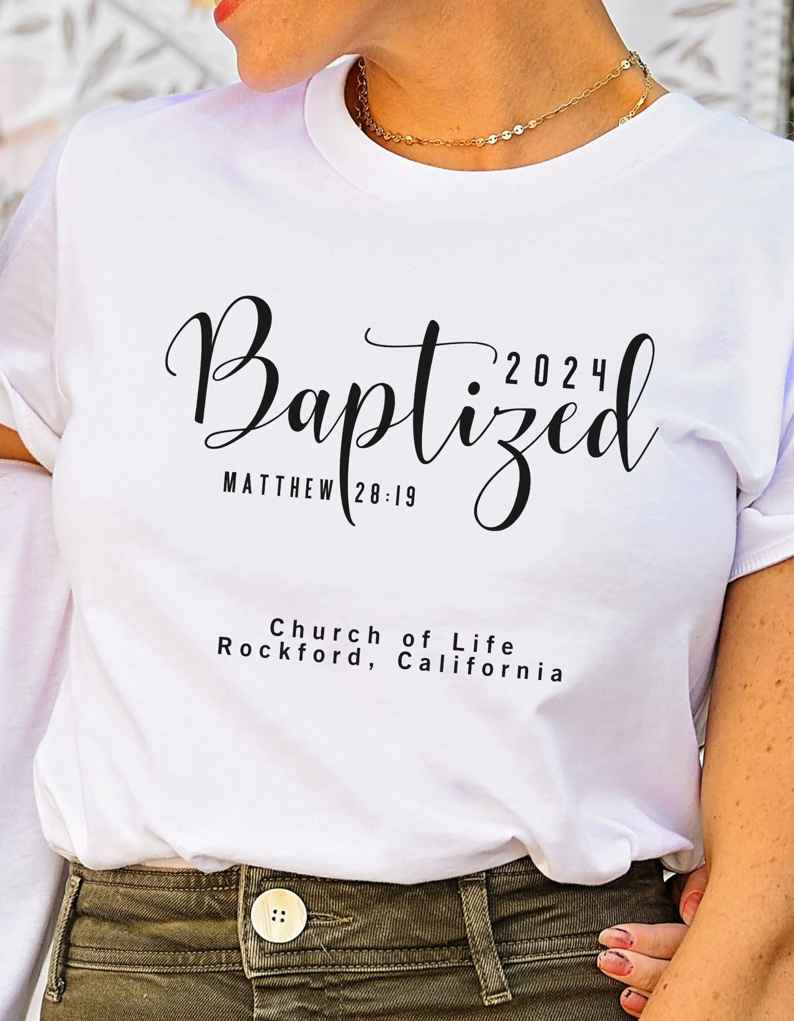 Custom Baptism Shirt Church Baptized Church Commemoration T Shirt ...