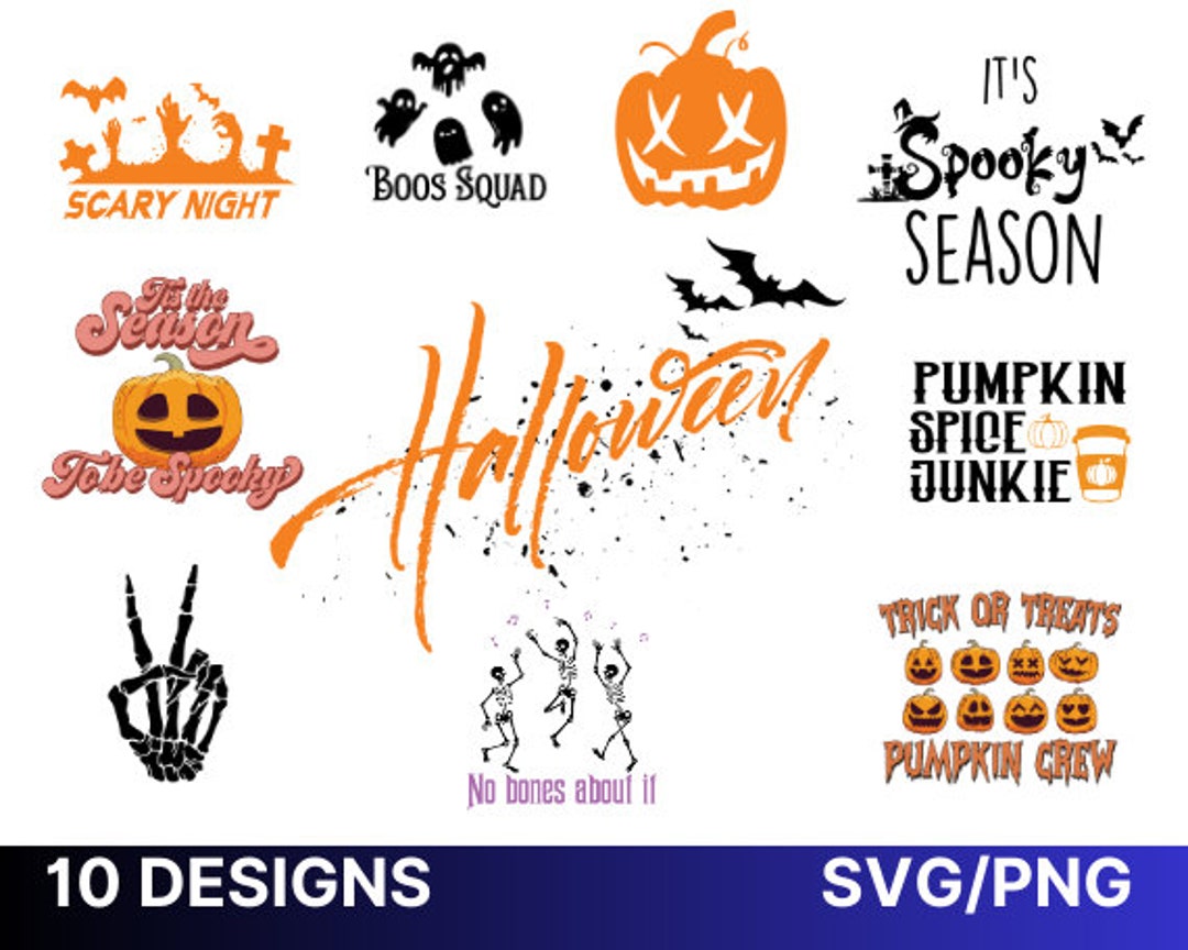 Spooktacular Halloween SVG PNG Bundle Retro Clothes & Vintage Ghost ...