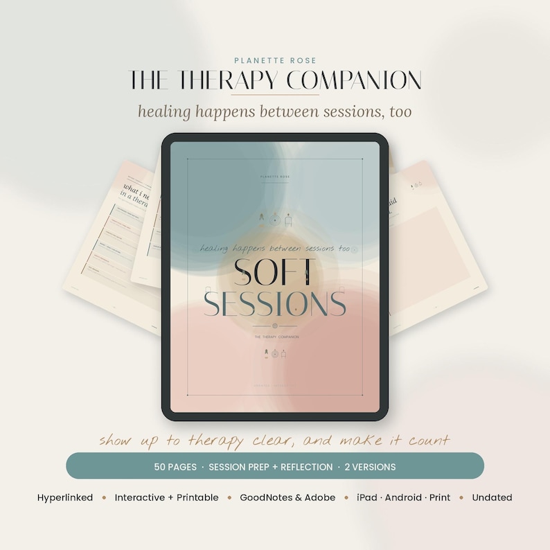 Therapy Journal Digital Download, Session Notes and Therapy Homework ...