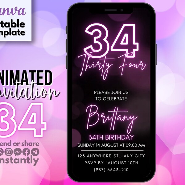 34th Birthday - Etsy