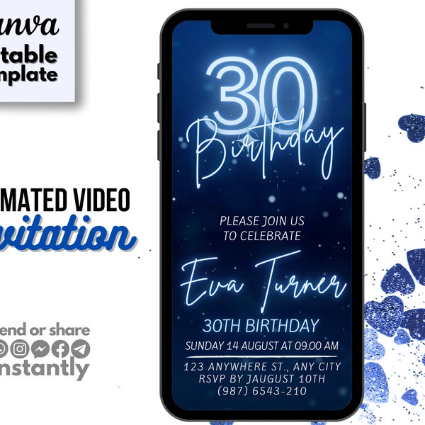 30th Birthday Invite - Etsy