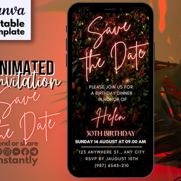 Save the Date Email Template - Etsy