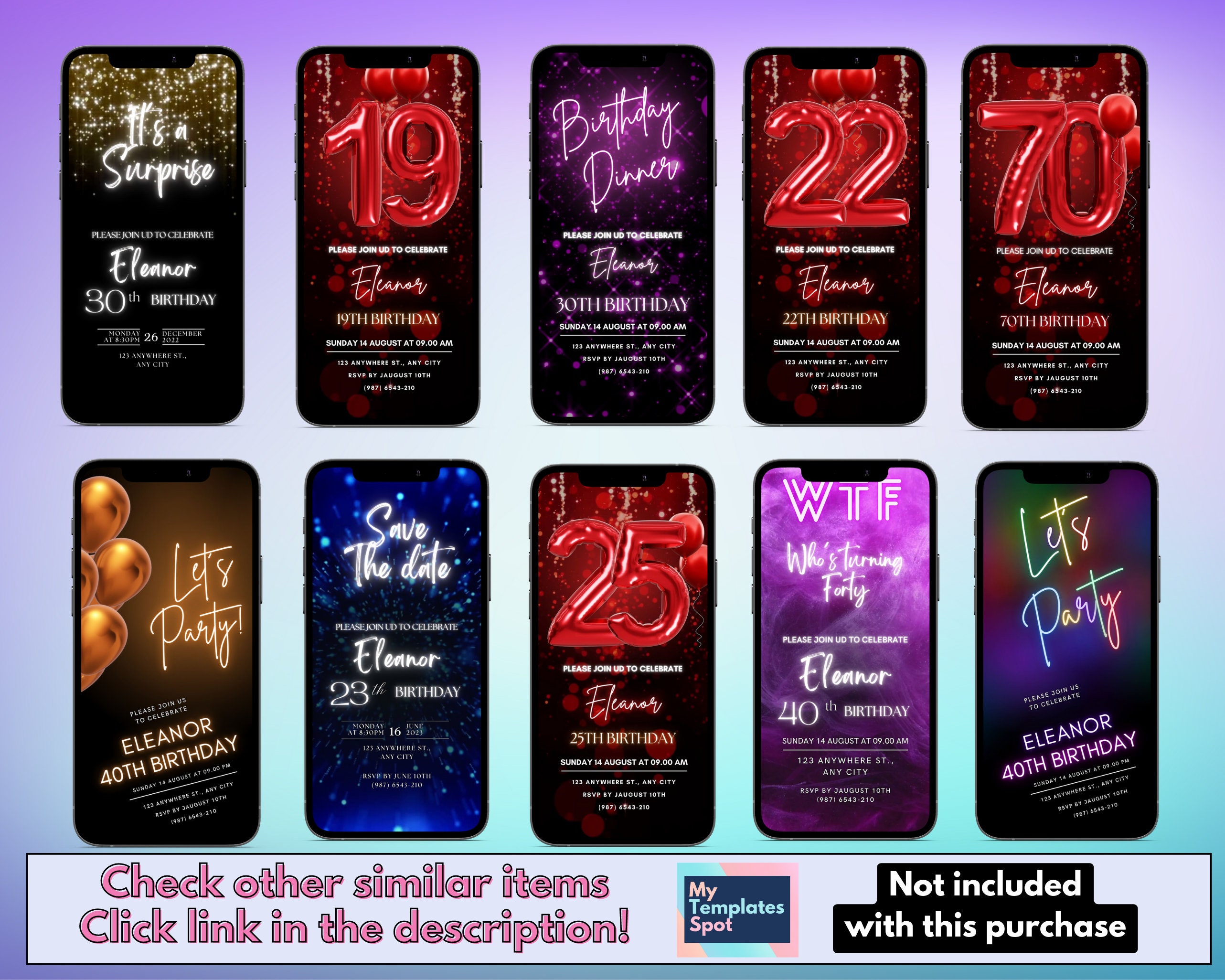 Let's Bruch Birthday Party Video Invitation Electronic - Etsy