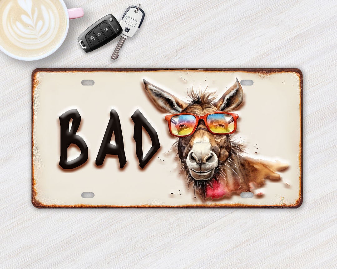 New Release Vanity Front License Plate, Bad Ass Aluminum Vanity License ...