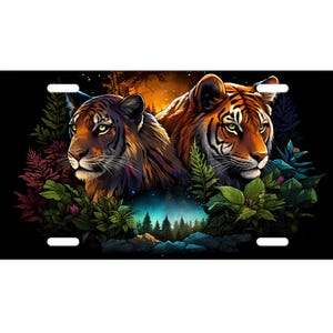 Tiger Pair Vanity Front License Plate, Aluminum License Plate Car ...