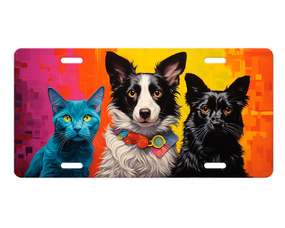 Vanity Front License Plate Cute Pets Aluminum Vanity License Plate Car ...