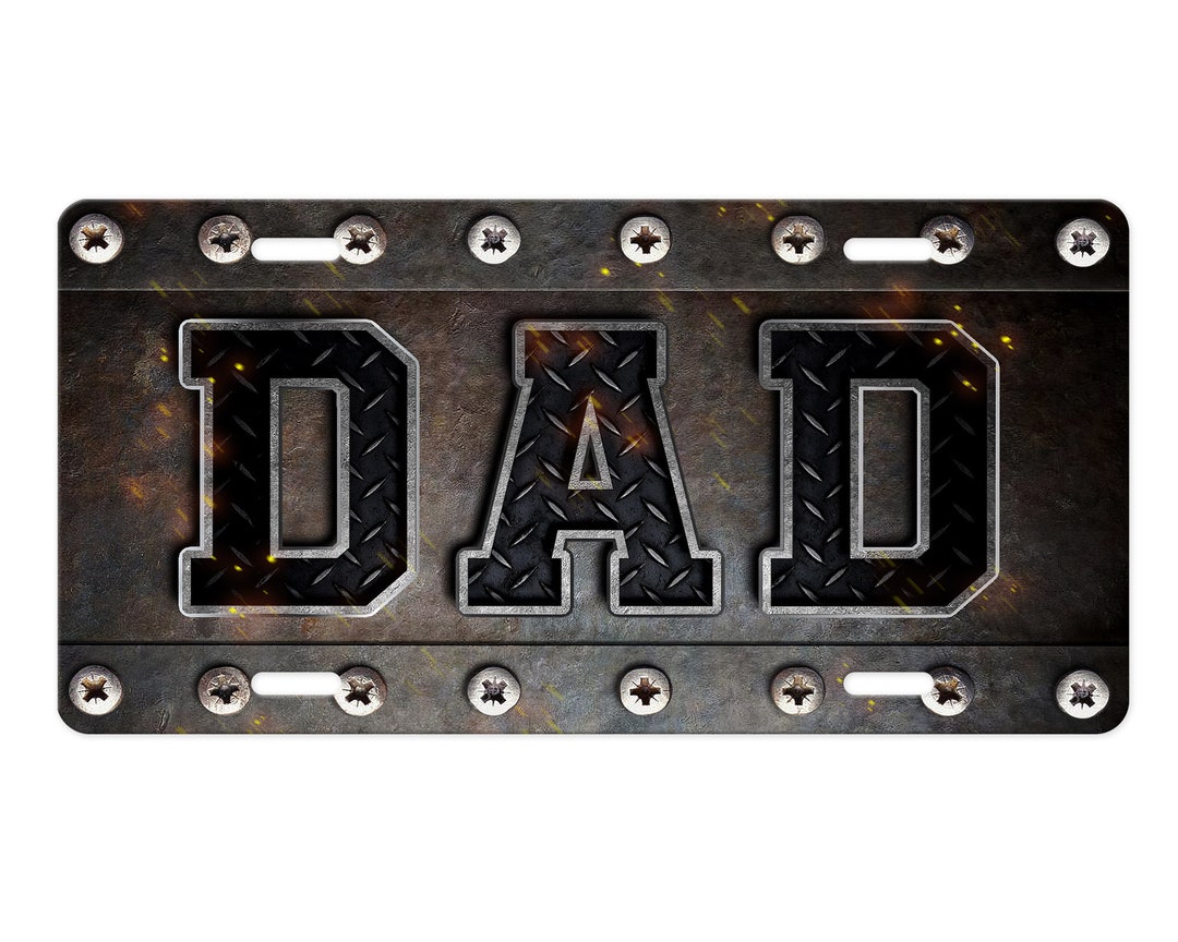 Metal Dad Aluminum Vanity License Plate Car Accessory Decorative Front ...