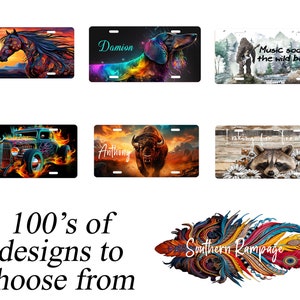 Vanity Front License Plate Mountain Bear Aluminum Vanity License Plate ...