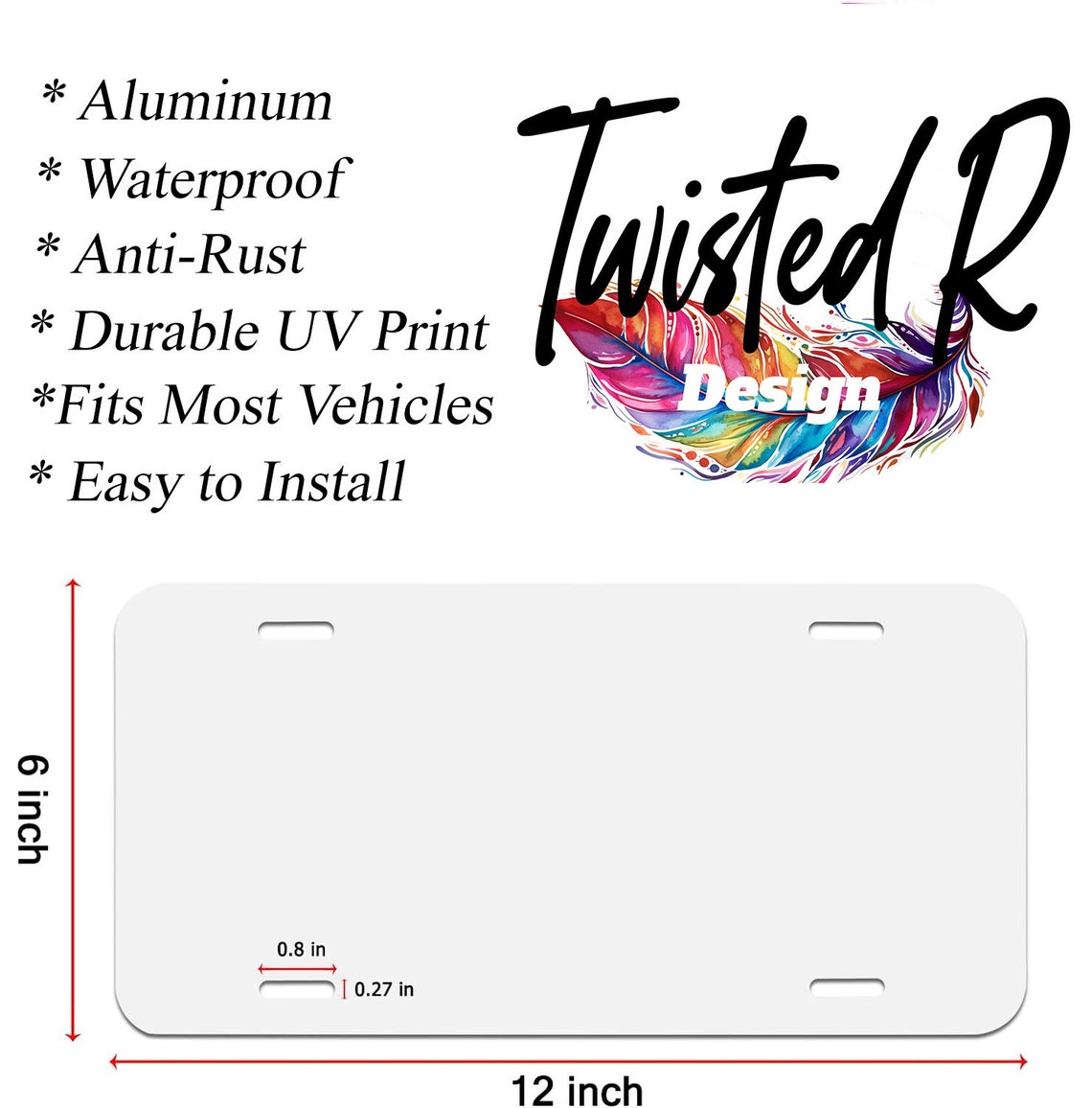 Vanity Front License Plate Hotrod Flames Aluminum Vanity License Plate ...