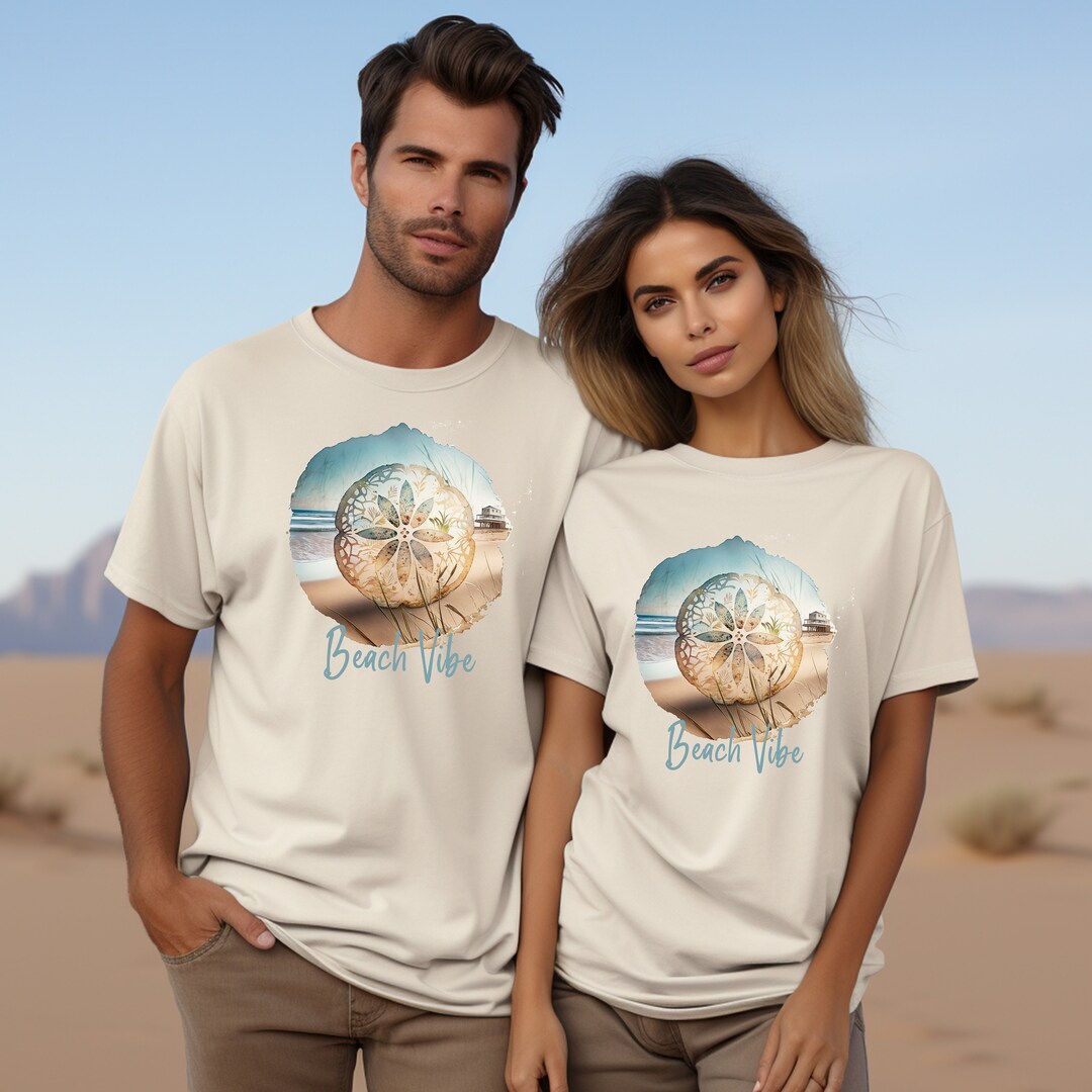 New Release, Beach Vibes Sand Dollar T Shirt, Tshirt, Graphic T's 100% ...