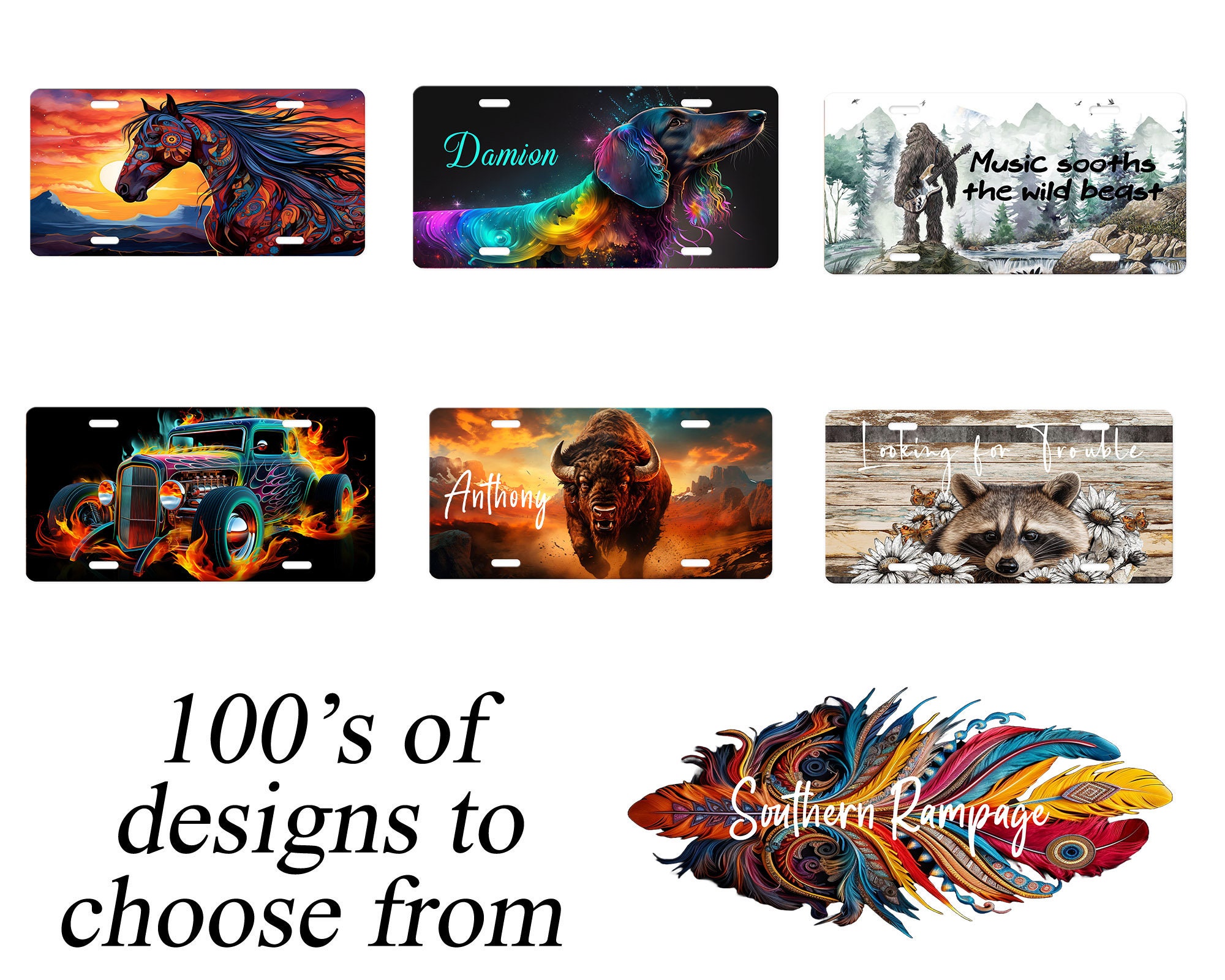 New Release Vanity Front License Plate, Celestial Sun Aluminum Vanity ...