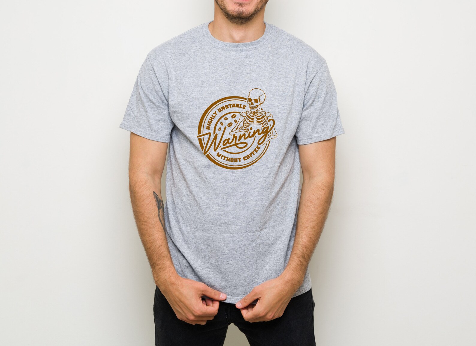 Warning Highly Unstable Without Coffee T Shirt, Tshirt, Graphic T's ...
