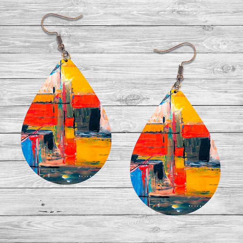 Abstract Earrings - Etsy