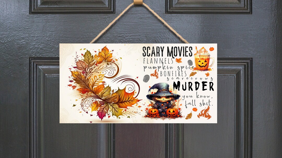 Fall Shit Hanging Wall Sign Wood Home Decor, Wreath Sign, Door Hanger ...