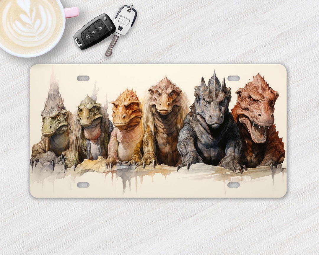 Vanity Front License Plate Dinosaurs in a Row Aluminum Vanity License ...