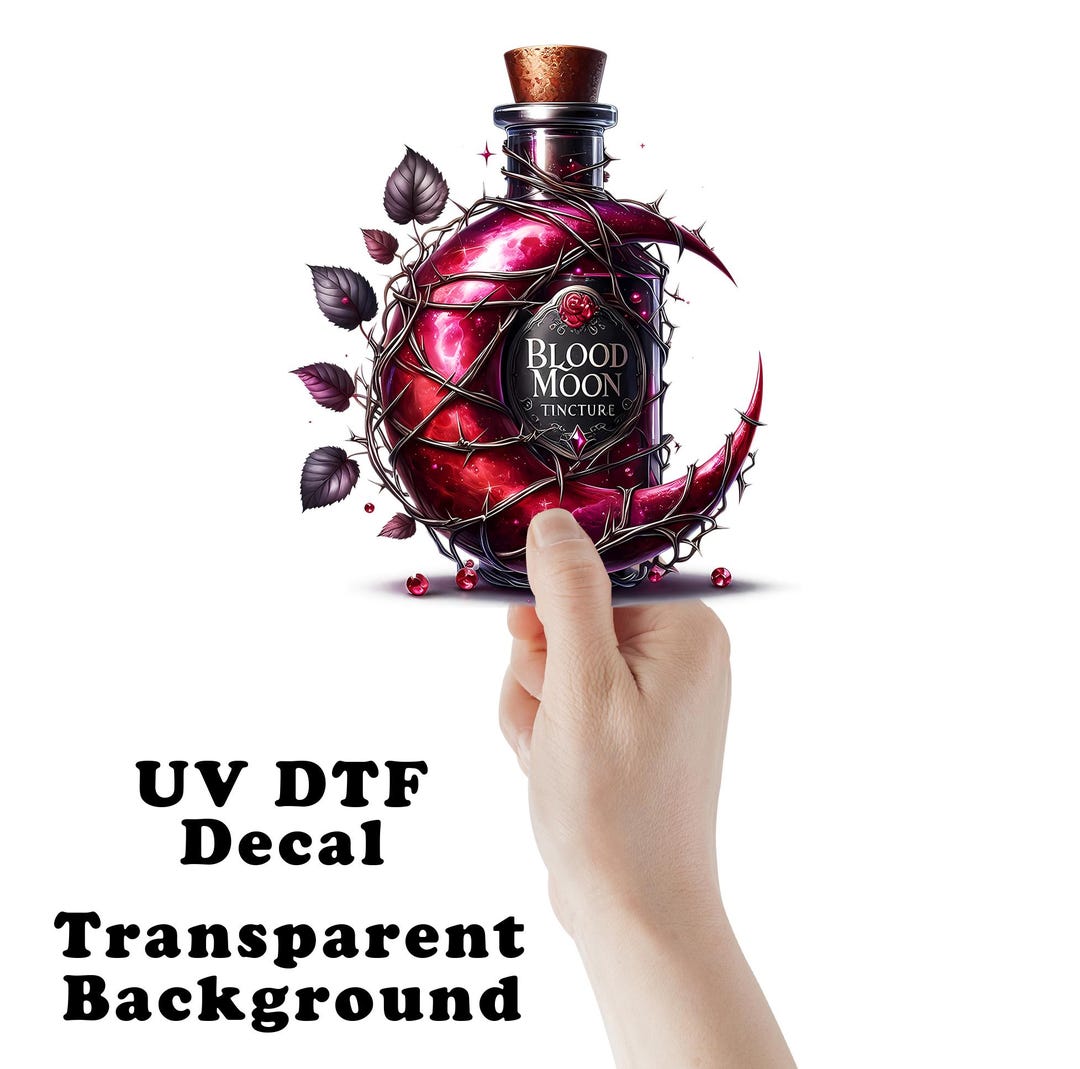 Blood Moon Tincture Clear Sticker / Decal UV DTF Sticker Transparent ...