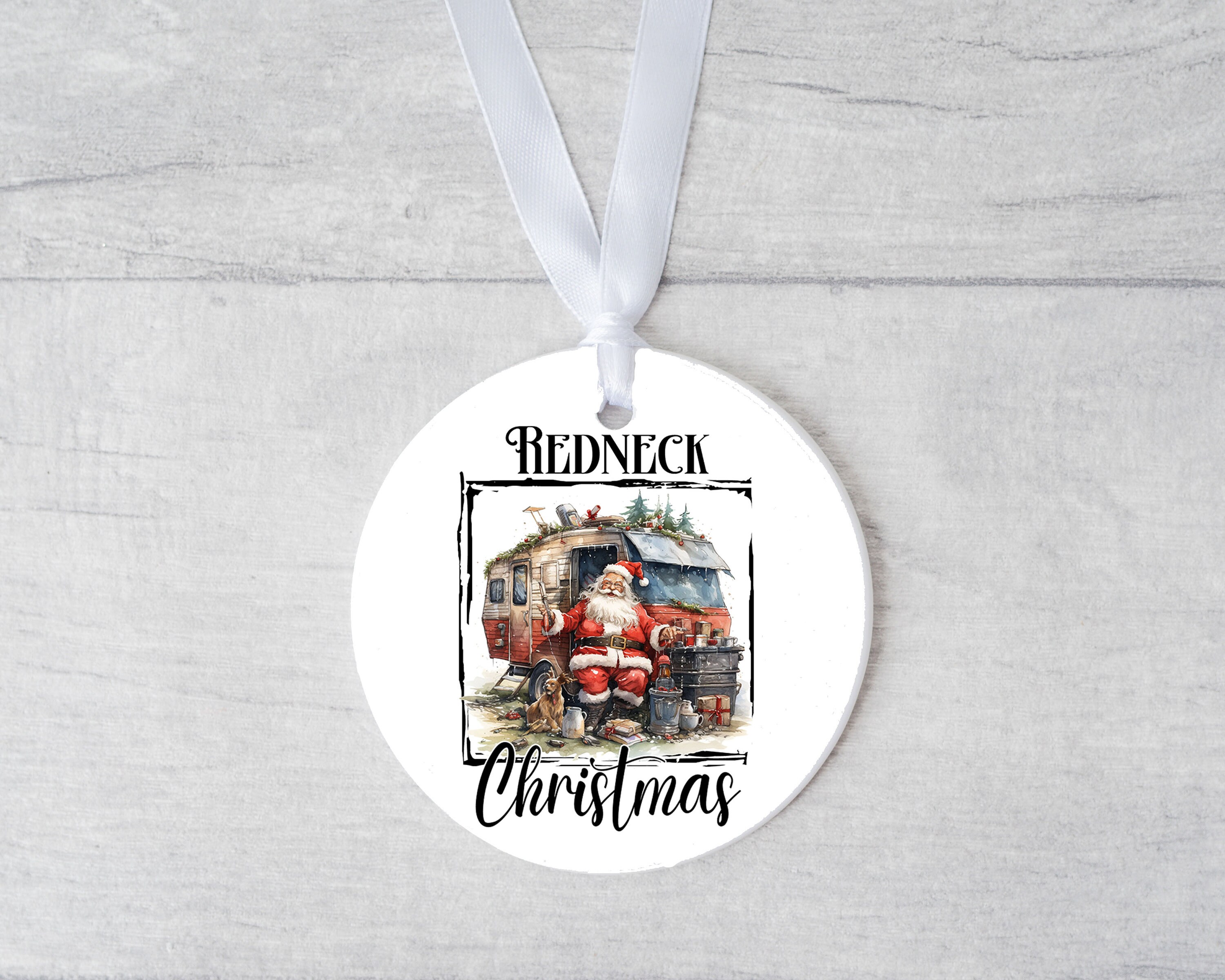 Redneck Christmas Redneck Christmas Ornament, Ceramic Christmas