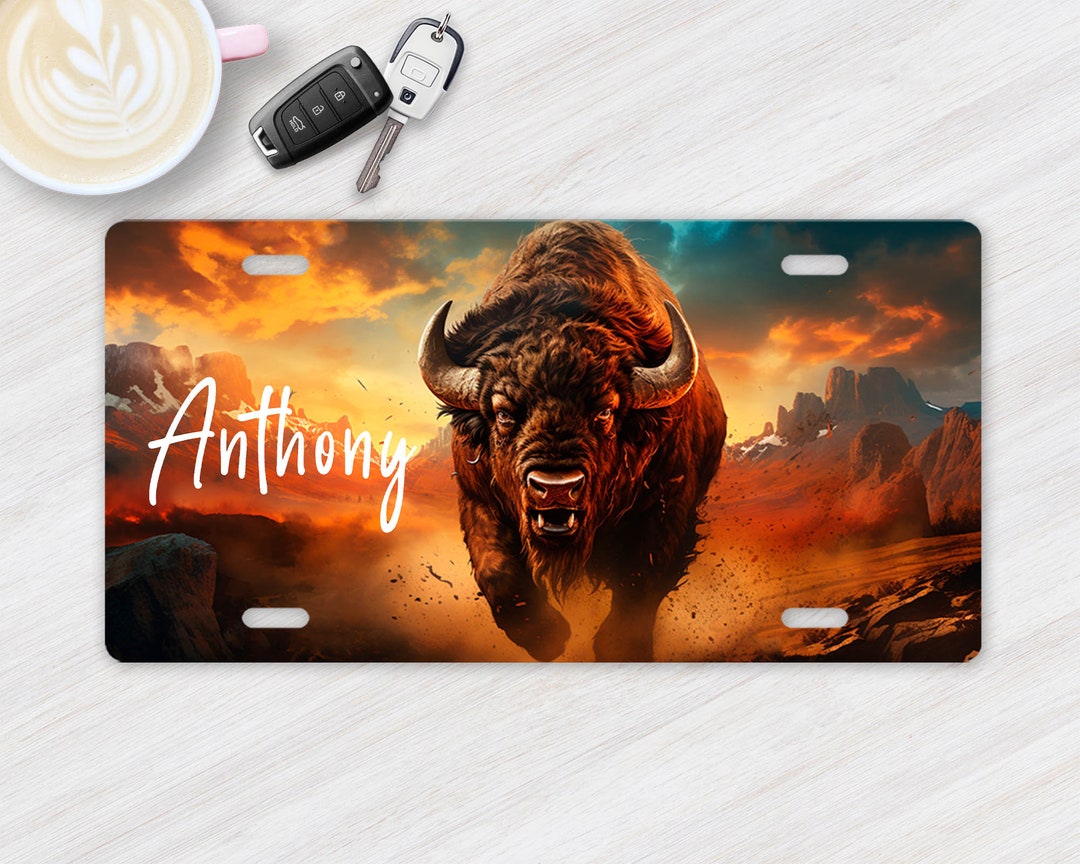 Personalized Charging Buffalo Aluminum Vanity License Plate Car ...