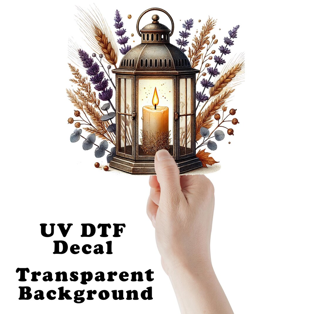 Fall Lantern Clear Sticker / Decal UV DTF Sticker Transparent Choose ...
