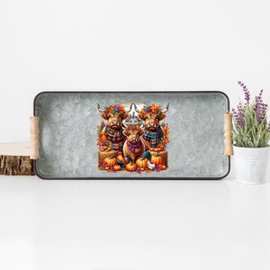 Highland Cow Fall Family Clear Sticker / Decal UV DTF Sticker ...