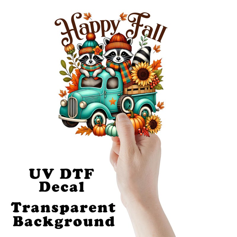Fall Racoon Stickers - Etsy