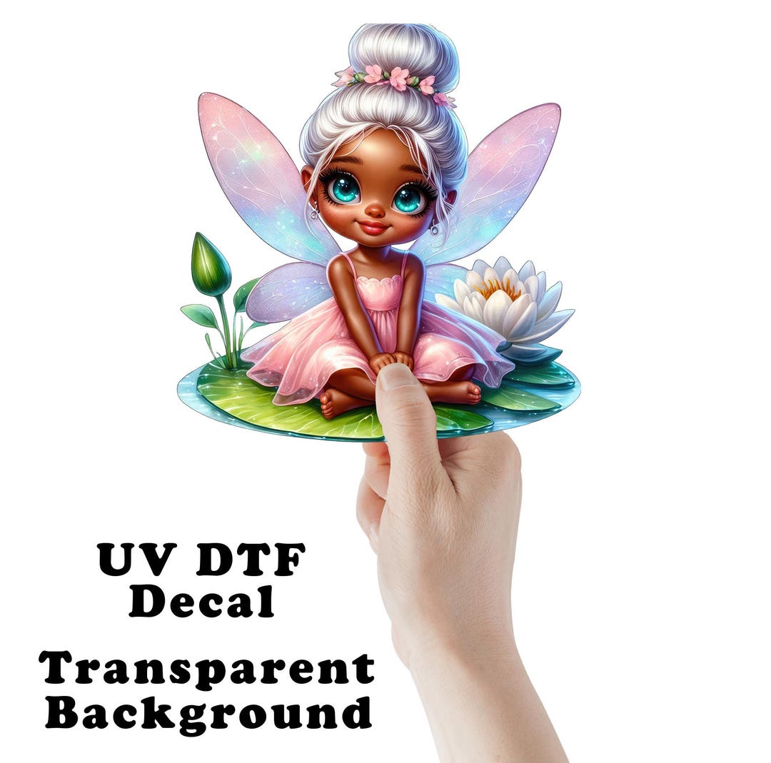 Black Fairy Princess Sticker / Decal UV DTF Sticker Transparent Choose ...