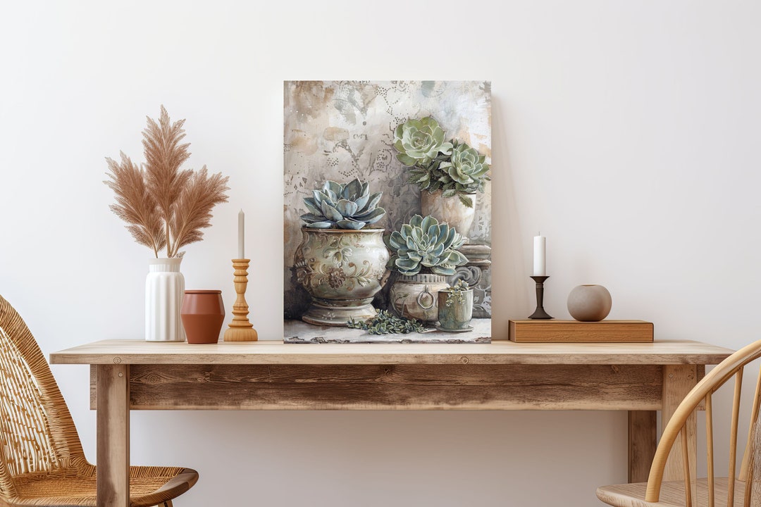 11x14 Succulents Wall Art Canvas Print - Etsy